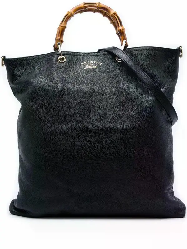 Gucci Calfskin Bamboo Shopper Satchel