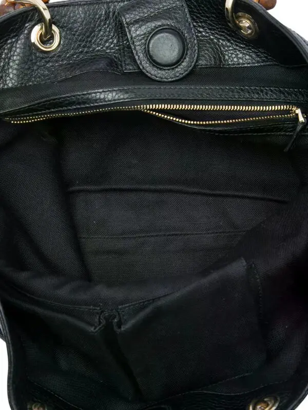 Gucci Calfskin Bamboo Shopper Satchel