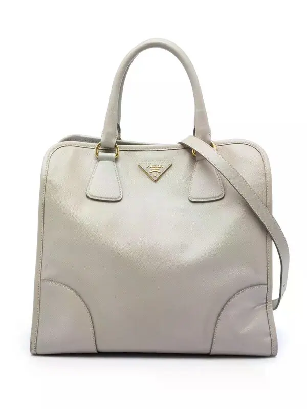 Prada 2000-2013 Saffiano Lux Shopping Tote Satchel