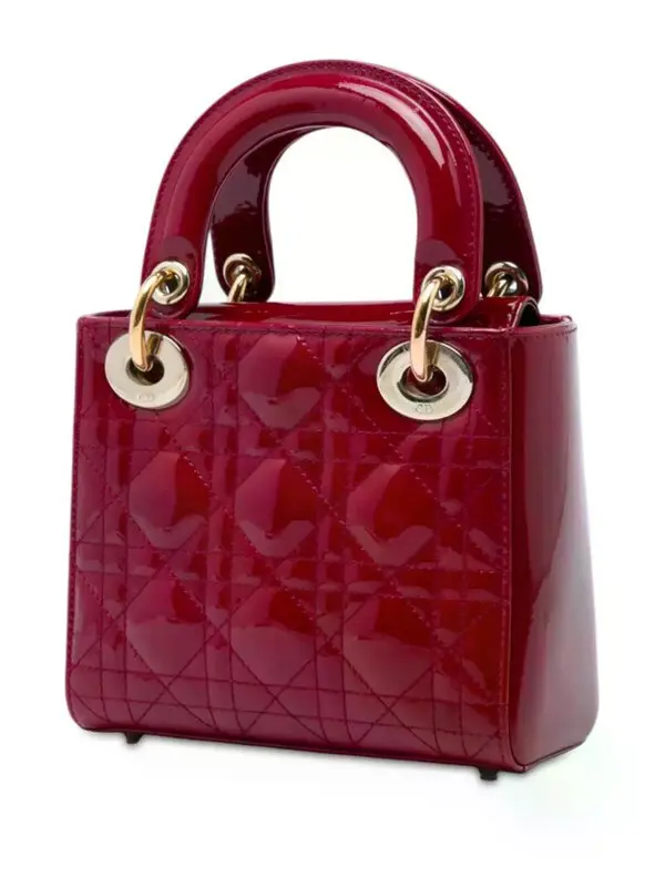 Dior 2019 Mini Patent Cannage Lady Satchel