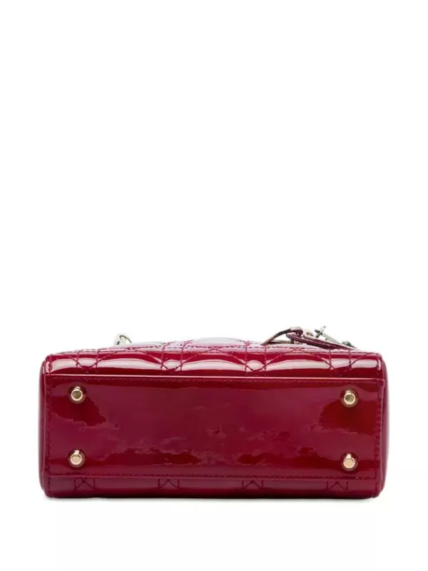Dior 2019 Mini Patent Cannage Lady Satchel