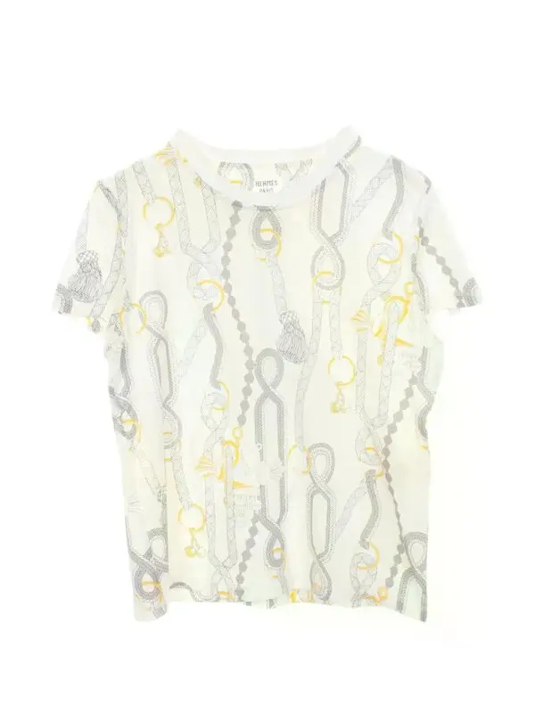 Hermès Cotton Rope Print T-shirt - White