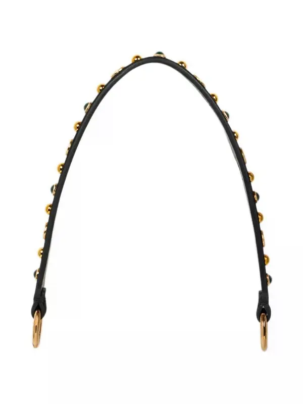 Etro Suede Bag Handle With Jewel Studs - Black