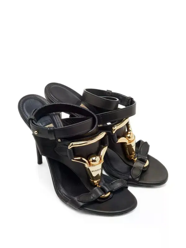 Burberry Bridle Horse-clip Heeled Sandals