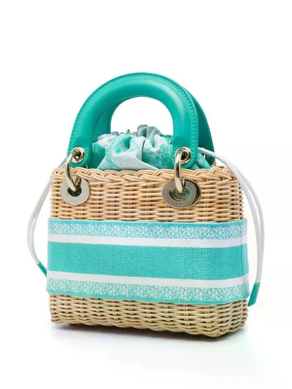Dior Mini Wicker Lady Satchel - Neutrals