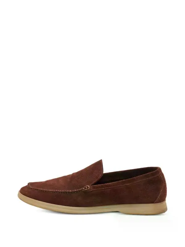 Loro Piana Suede Slip-on Loafers - Brown