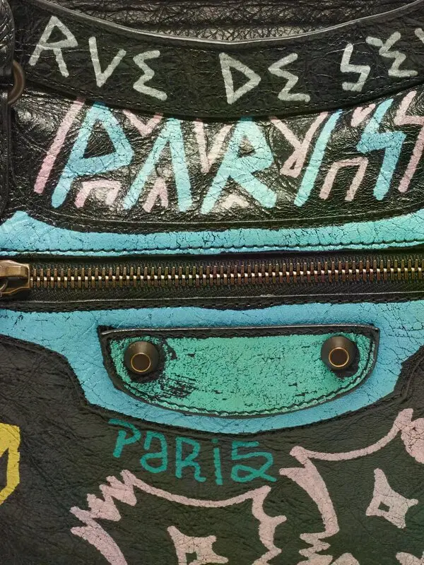 Balenciaga Graffiti Classic City Shoulder Bag