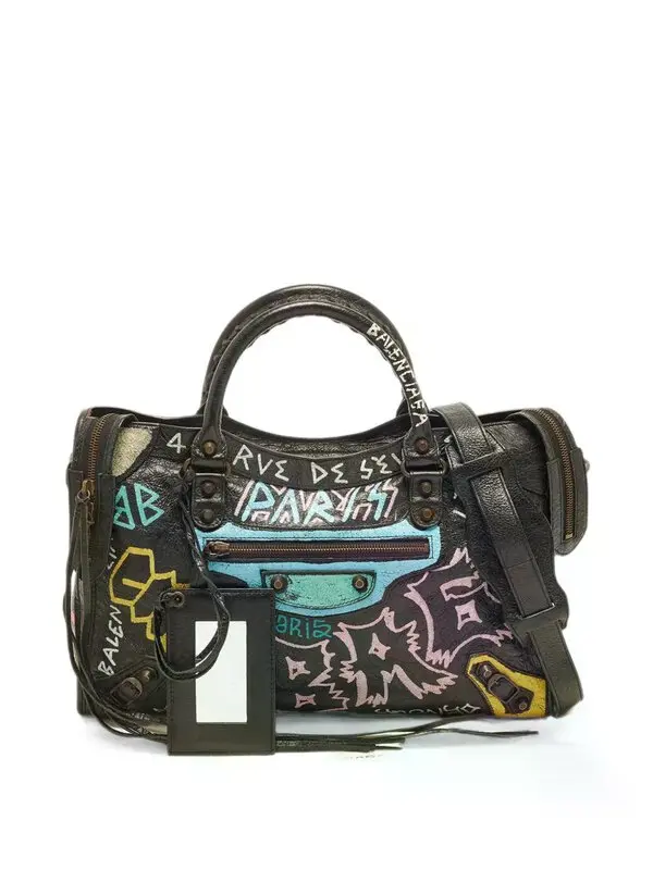 Balenciaga Graffiti Classic City Shoulder Bag