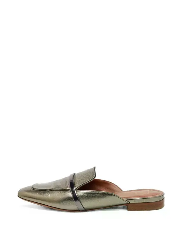 MALONE SOULIERS Contrasting-strap Leather Mules