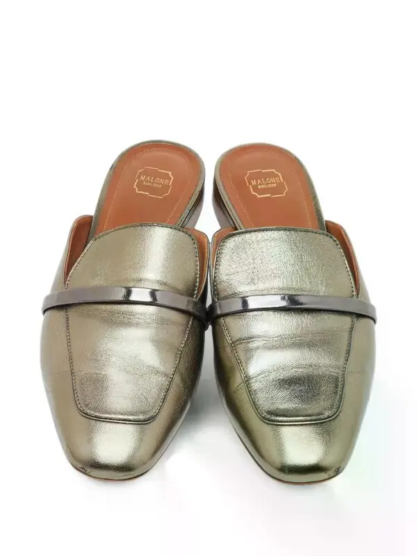 MALONE SOULIERS Contrasting-strap Leather Mules