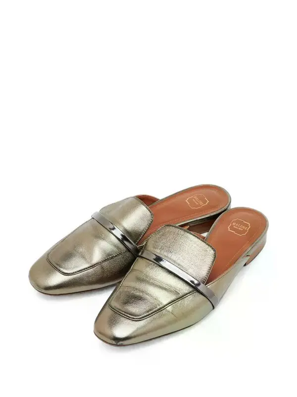 MALONE SOULIERS Contrasting-strap Leather Mules