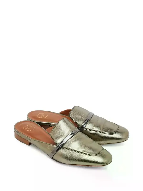 MALONE SOULIERS Contrasting-strap Leather Mules