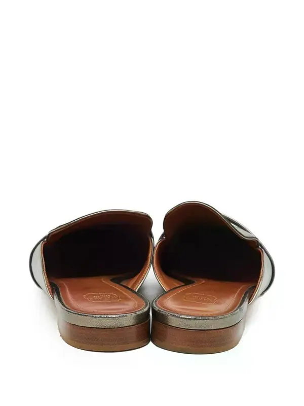 MALONE SOULIERS Contrasting-strap Leather Mules - Yellow