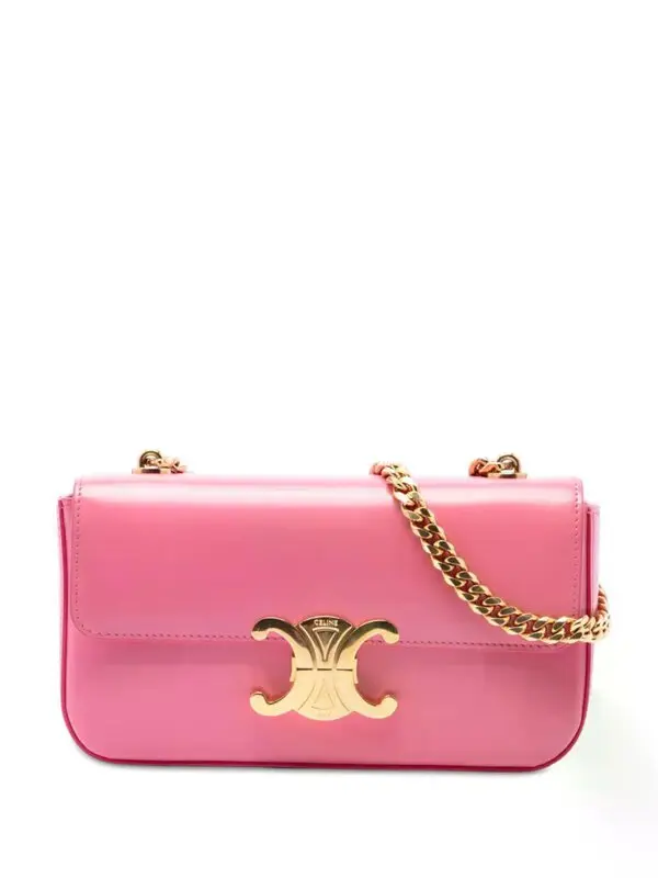 Celine 2021 Shiny Calfskin Claude Chain Shoulder Bag