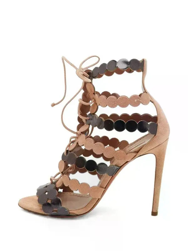 Alaïa Laser Cut Scalloped Sandals