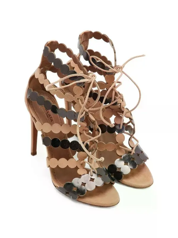 Alaïa Laser Cut Scalloped Sandals
