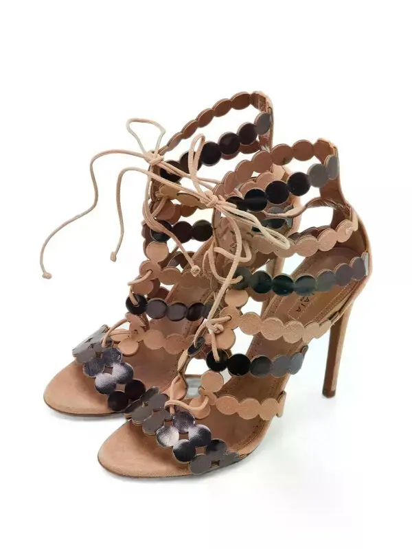 Alaïa Laser Cut Scalloped Sandals