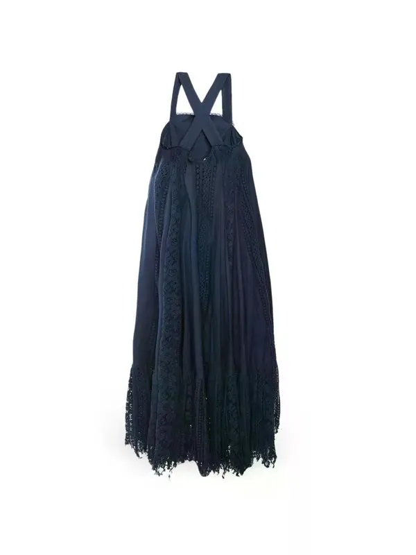 Loewe X Paula's Ibiza Lace-detail Maxi Dress - Blue