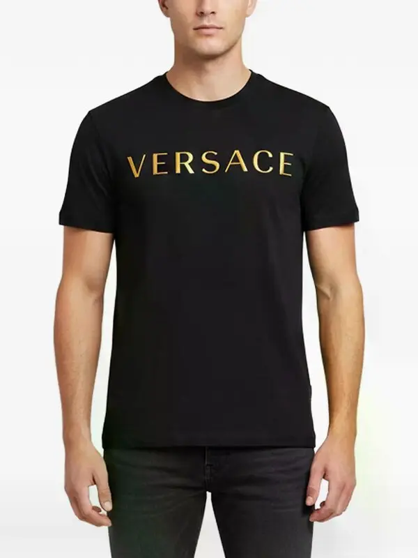 Versace Logo-embroidered T-shirt