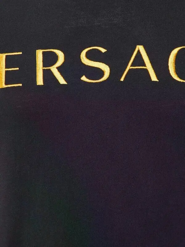 Versace Logo-embroidered T-shirt