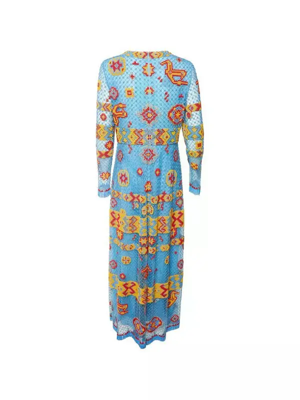 Valentino Garavani Bead-embellished Maxi Dress - Blue