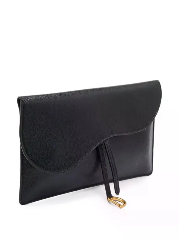 Dior 2023 Medium Saddle Clutch Bag - Black