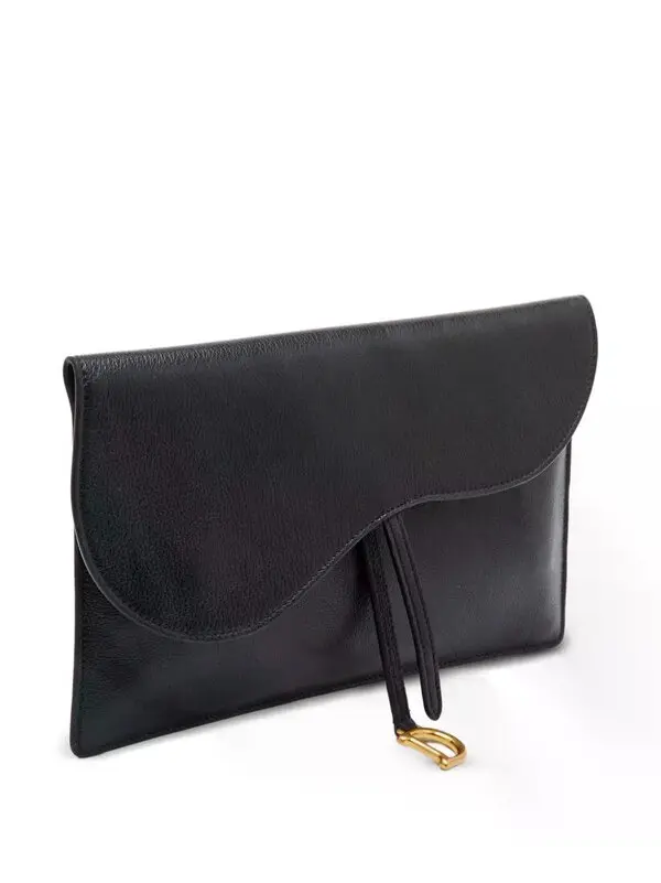 Dior 2023 Medium Saddle Clutch Bag - Black