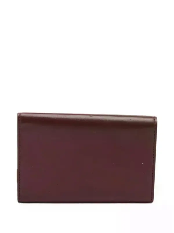 Cartier Burgundy Leather Embossed Logo Key Holder