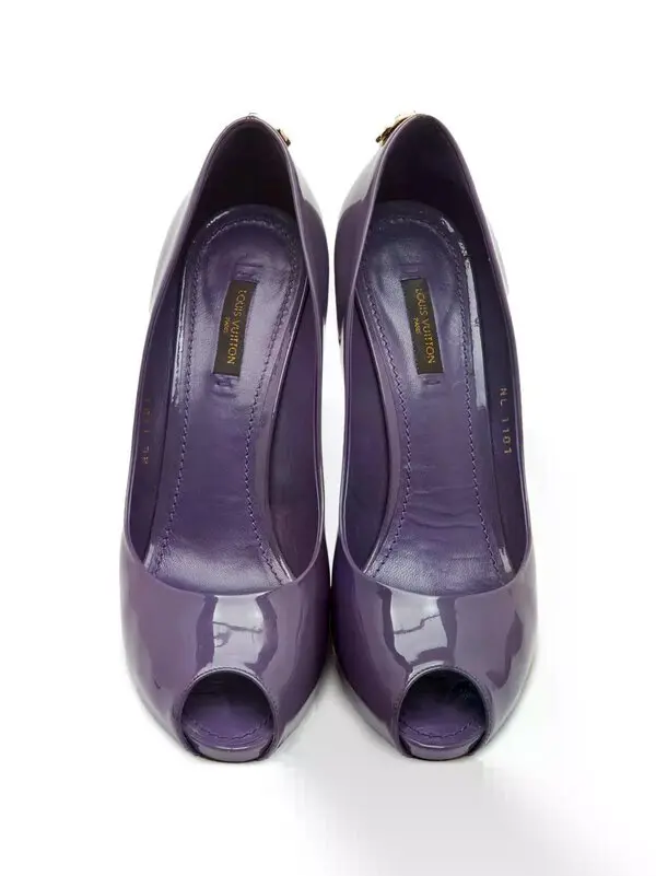 LOUIS VUITTON Peep-toe Pumps With Stiletto Heel - Purple