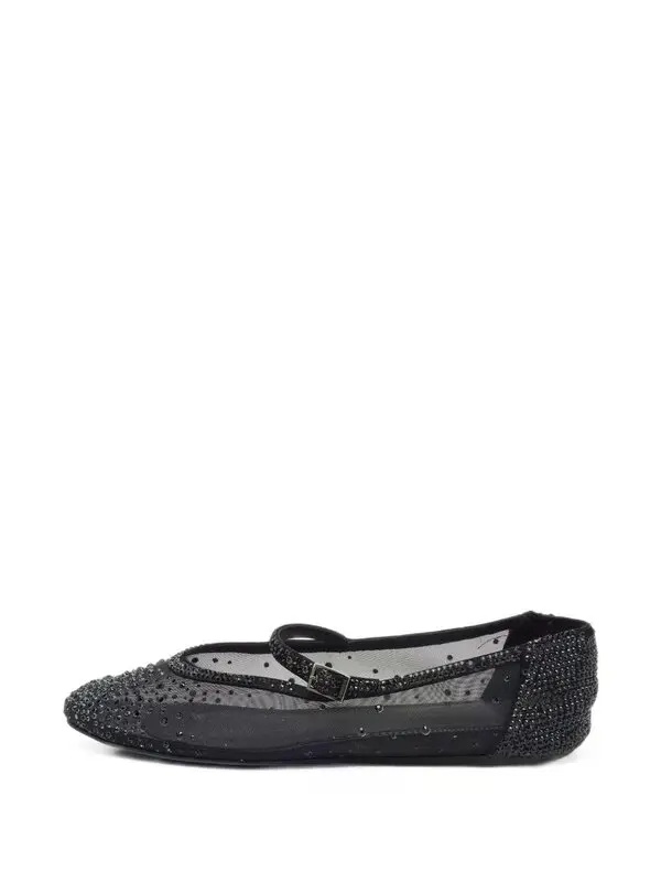 LE SILLA Mary Jane Crystal-embellished Ballet Flats