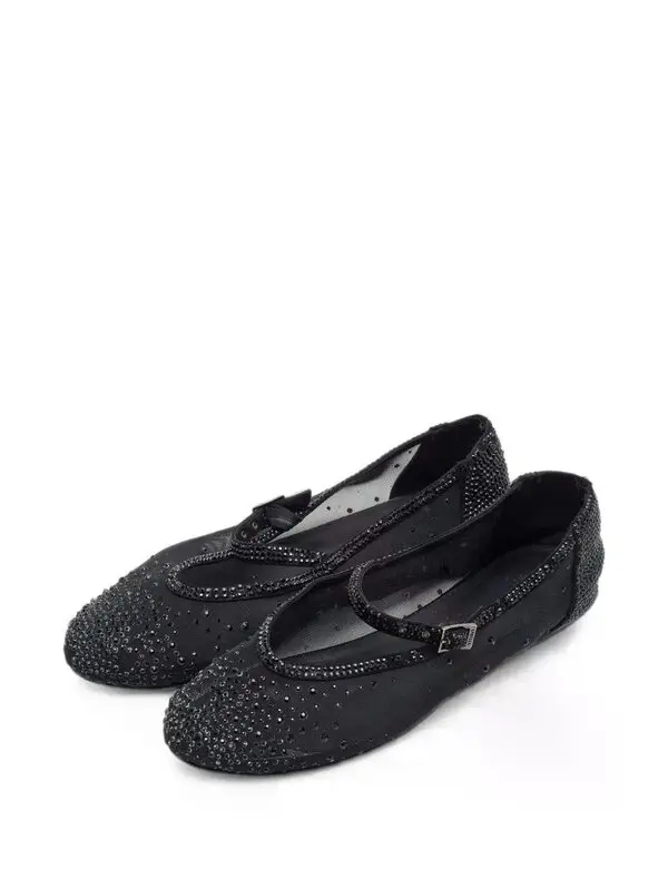 LE SILLA Mary Jane Crystal-embellished Ballet Flats