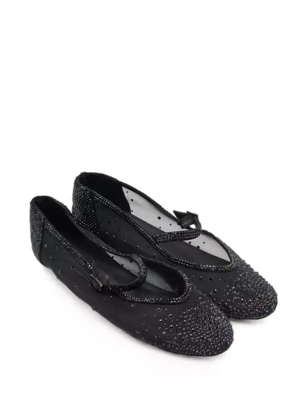 LE SILLA Mary Jane Crystal-embellished Ballet Flats