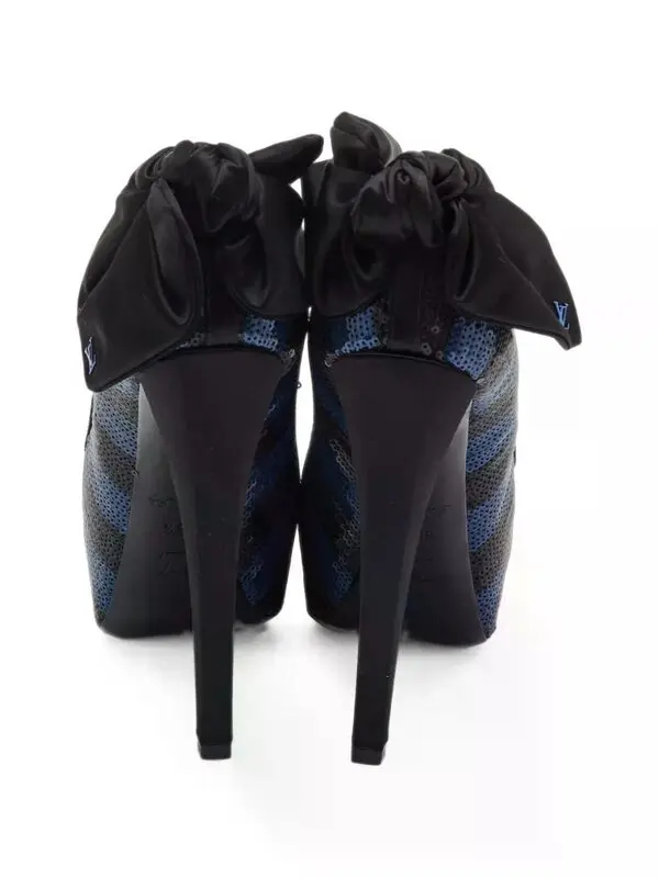 LOUIS VUITTON Sequin-embellished Peep-toe Sandals