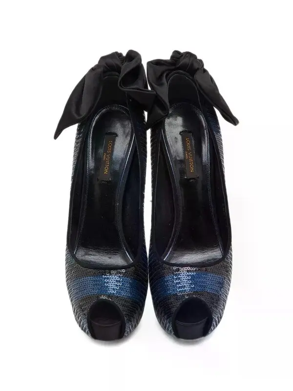 LOUIS VUITTON Sequin-embellished Peep-toe Sandals