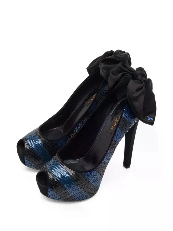 LOUIS VUITTON Sequin-embellished Peep-toe Sandals
