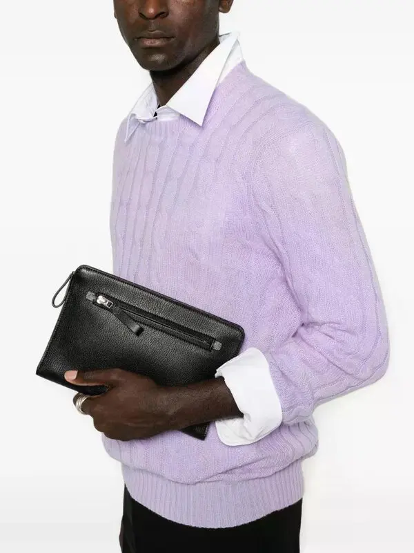 TOM FORD Grained Leather Clutch Bag