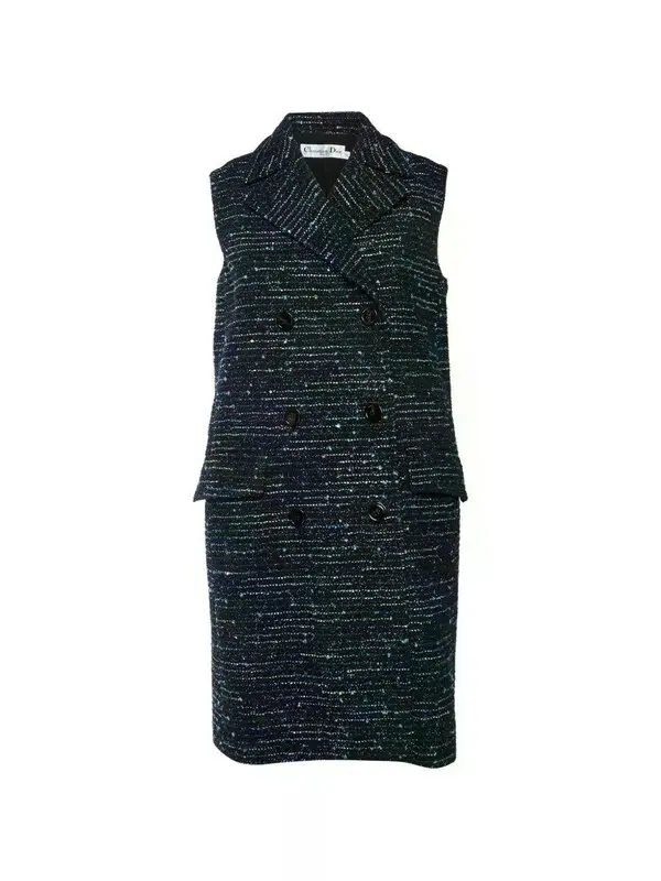 Dior Double-breasted Tweed Vest Coat