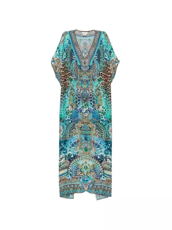 Camilla Crystal-embellished Maxi Dress - Blue