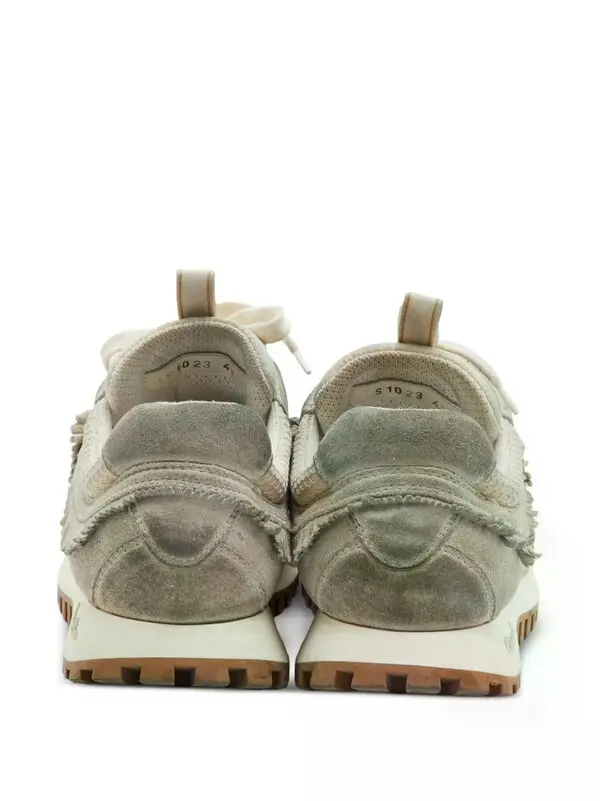 Dior Suede Fringed C Logo Sneakers - Neutrals