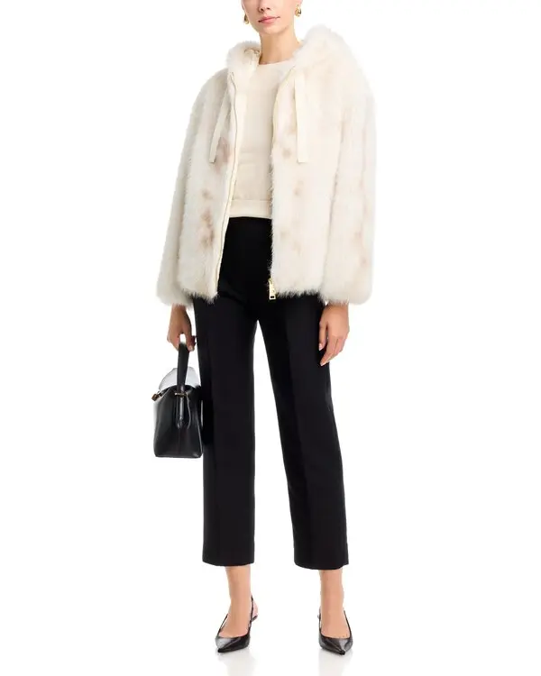 Herno Faux Fur Hooded Bomber Jacket