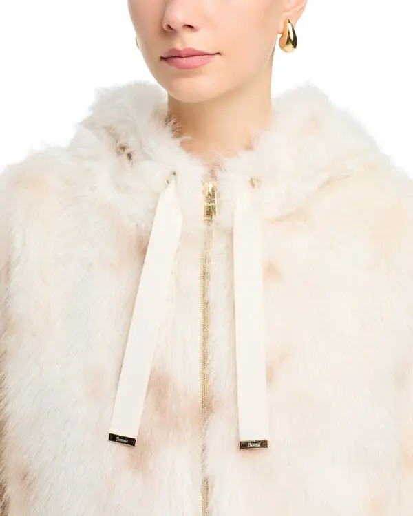 Herno Faux Fur Hooded Bomber Jacket