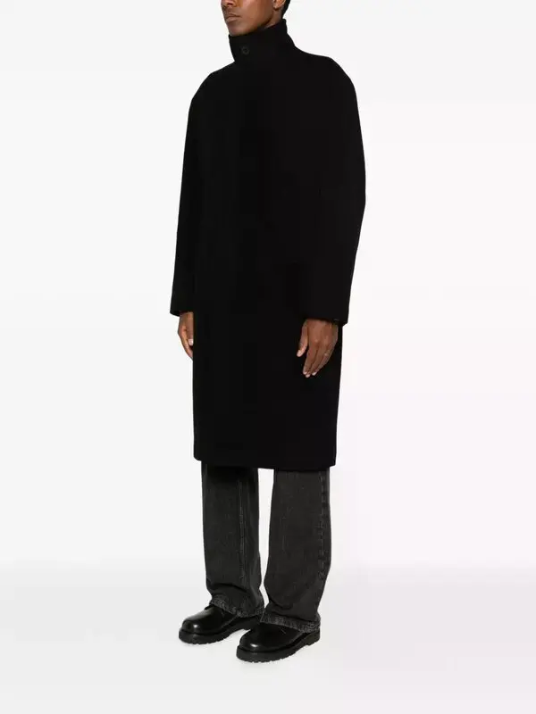 Sandro Stand-up Collar Buttoned Coat