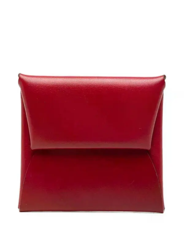 Hermès 2023 Box Calfskin Bastia Change Purse Coin Pouch - Red