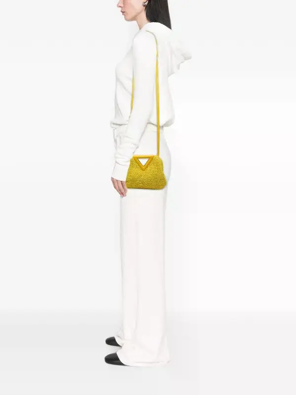 Bottega Veneta 2012-2026 Small Boucle Curly Raffia The Point Triangle Satchel