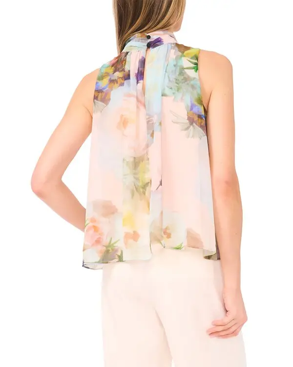 Ted Baker London Sleeveless Floral Print High Neck Top