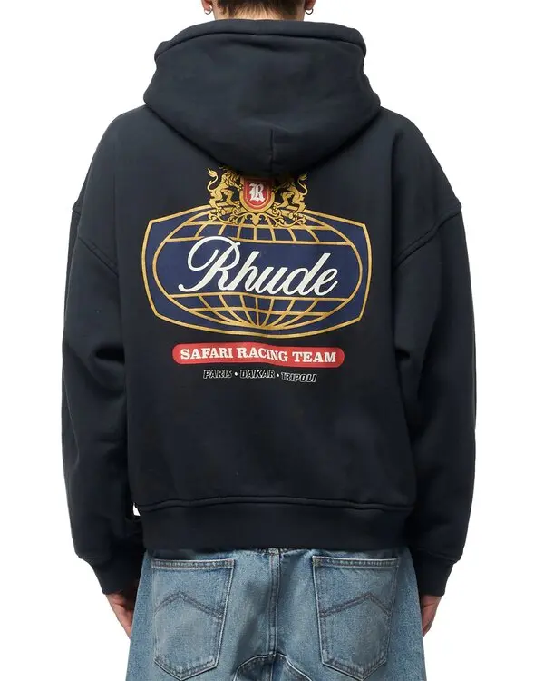 R H U D E Safari Logo Graphic Zip Hoodie