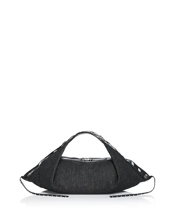 3.1 Phillip Lim Luna Mini Studded Denim Hobo Bag