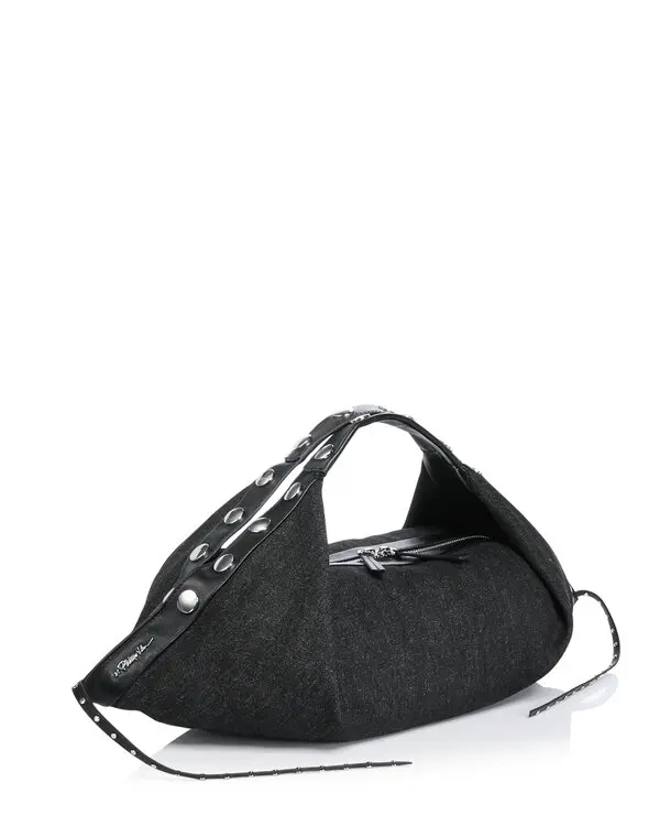 3.1 Phillip Lim Luna Mini Studded Denim Hobo Bag