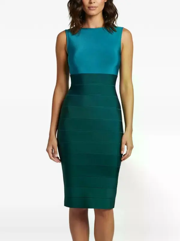 Herve Leger Sleeveless Bandage Bodycon Midi Dress