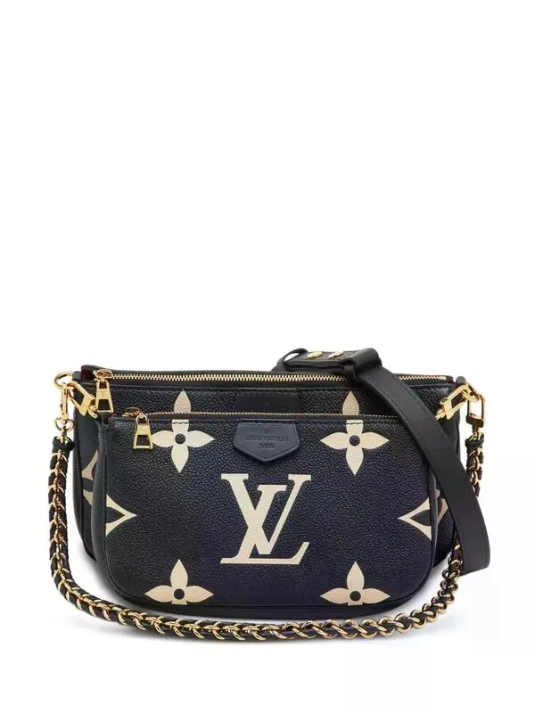 LOUIS VUITTON Multi Pochette Monogram Empreinte Shoulder Bag - Black